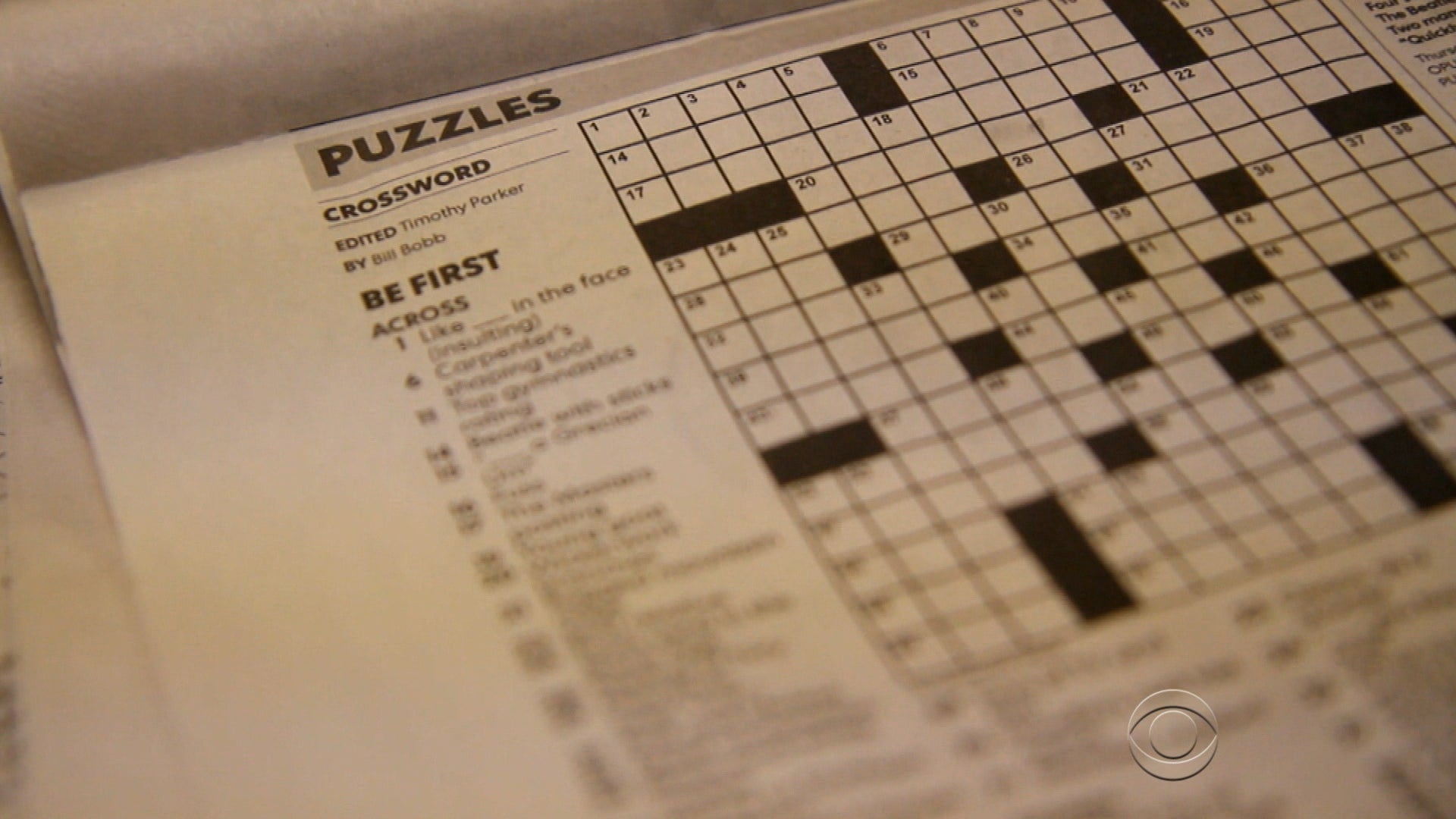 Crossword Puzzle Do Clues Reveal Plagiarism CBS News