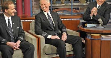 Capt. "Sully" & Crew Laugh With Letterman - CBS News