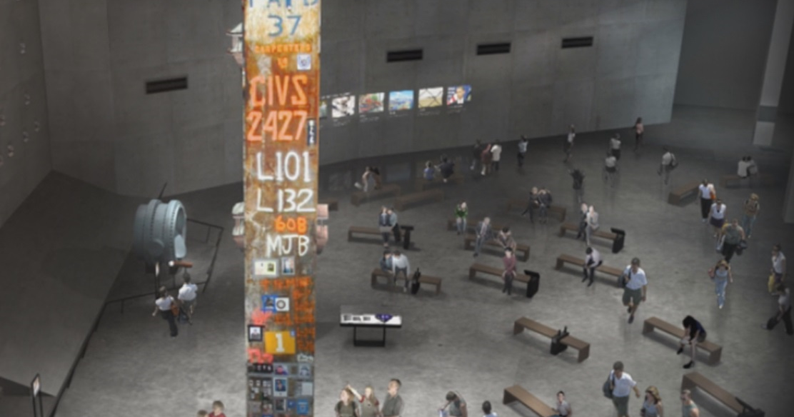 Ground zero's iconic "Last Column" unwrapped for first time in years ...