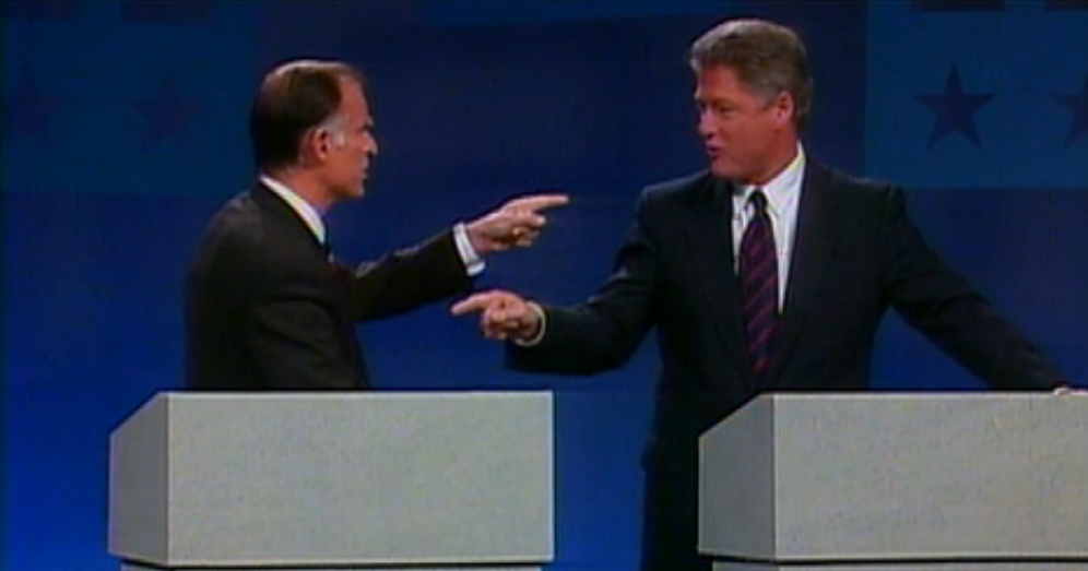 Bill Clinton, Jerry Brown trade jabs at 1992 Democratic primary debate ...