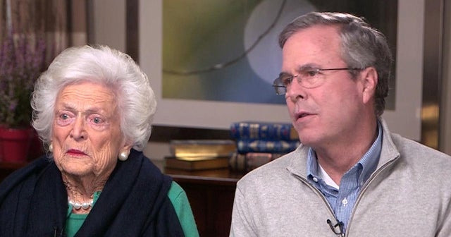 Barbara Bush makes case for why Jeb is fit to be president - CBS News
