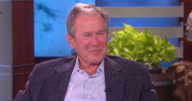 George W. Bush talks to Ellen about poncho battle - CBS News