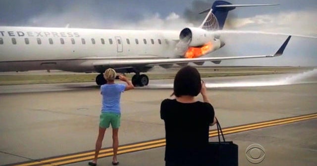 No injuries after jet engine burst into flames in Denver - CBS News