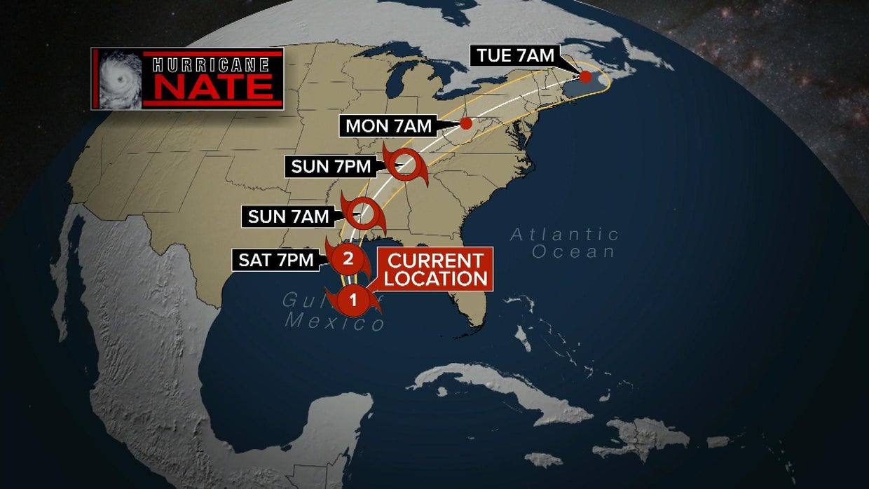 Hurricane Nate: path, track, latest updates on Category 2 forecast ...