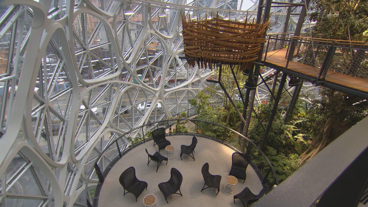 "You can't be afraid to think big": Inside Amazon's Spheres - CBS News