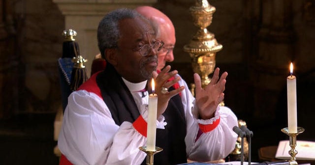 Reverend Michael Curry delivers a Chicago-flavored sermon - CBS News