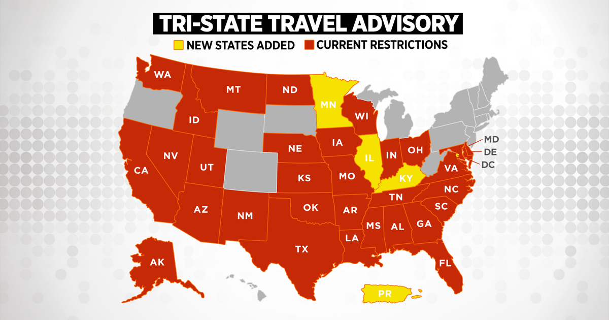Illinois Now On New York State Travel Quarantine List - CBS Chicago
