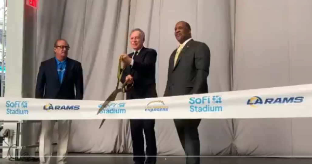 SoFi Stadium Holds Virtual Ribbon-Cutting Ahead Of Chargers, Rams ...
