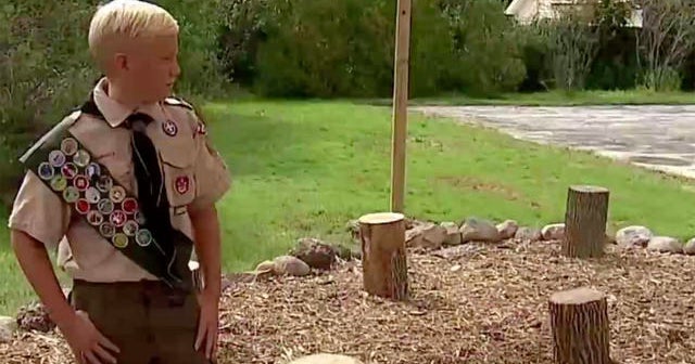 Eagle Scout builds outdoor classroom for local school - CBS News
