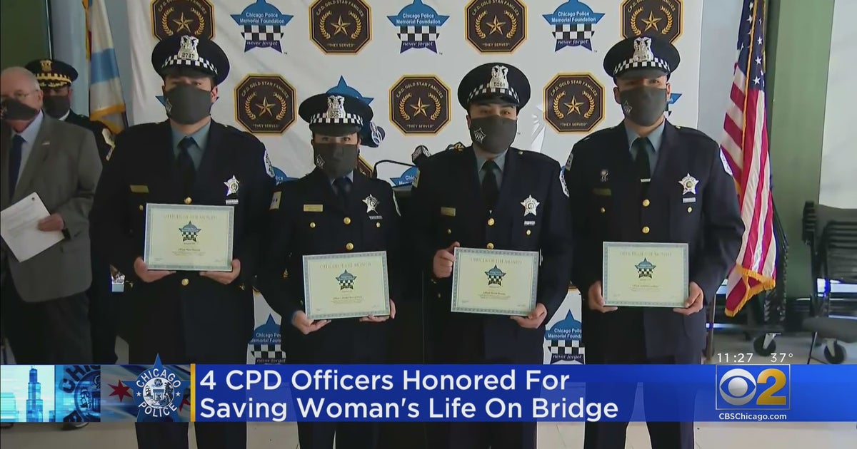 4 CPD Officers Honored For Saving Woman's Life - CBS Chicago