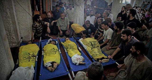 Four Palestinian children killed by Israeli strike - CBS News