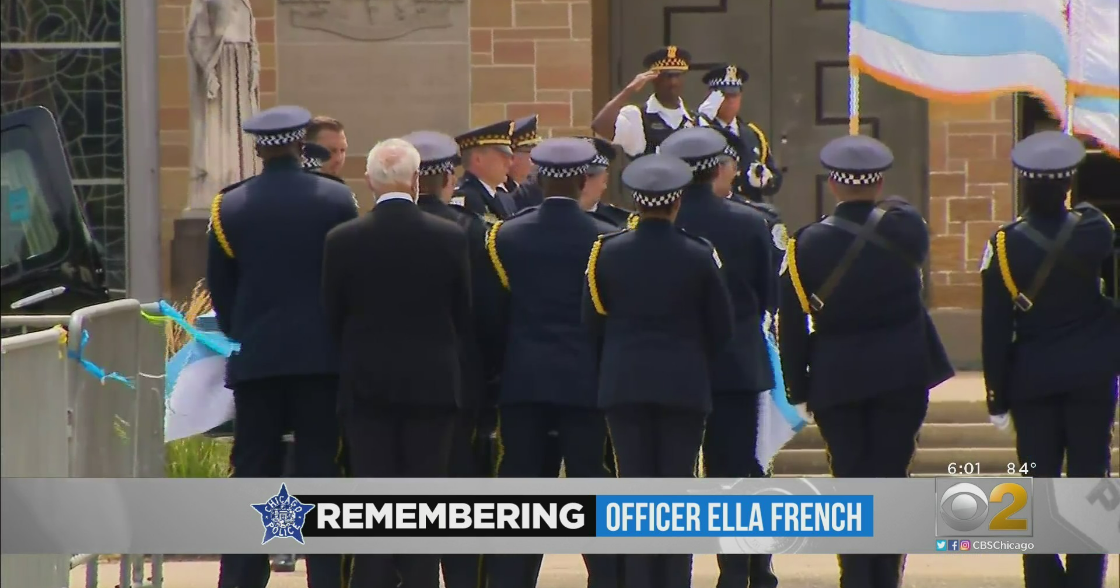 Long Line Of Mourners For Visitation For Fallen CPD Officer Ella French ...