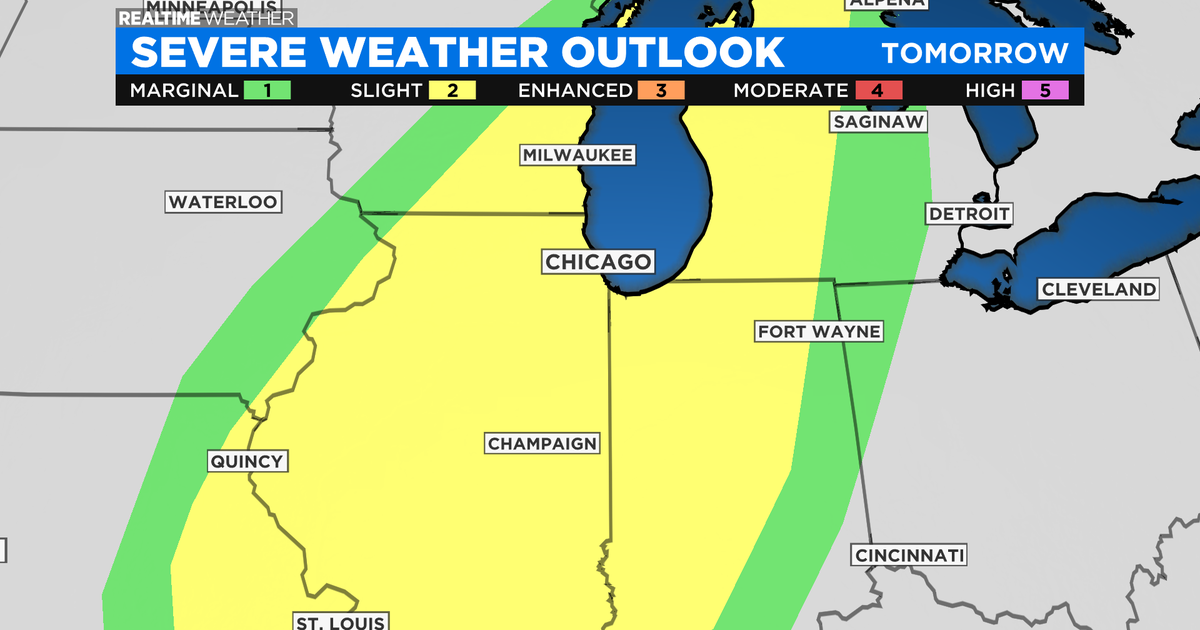Chicago Weather Potential For Severe Weather Coming On Monday CBS