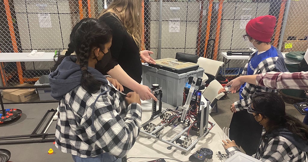 Girls Of Steel Robotics Show Off 'Buzzband' A Fitness Device To Help ...