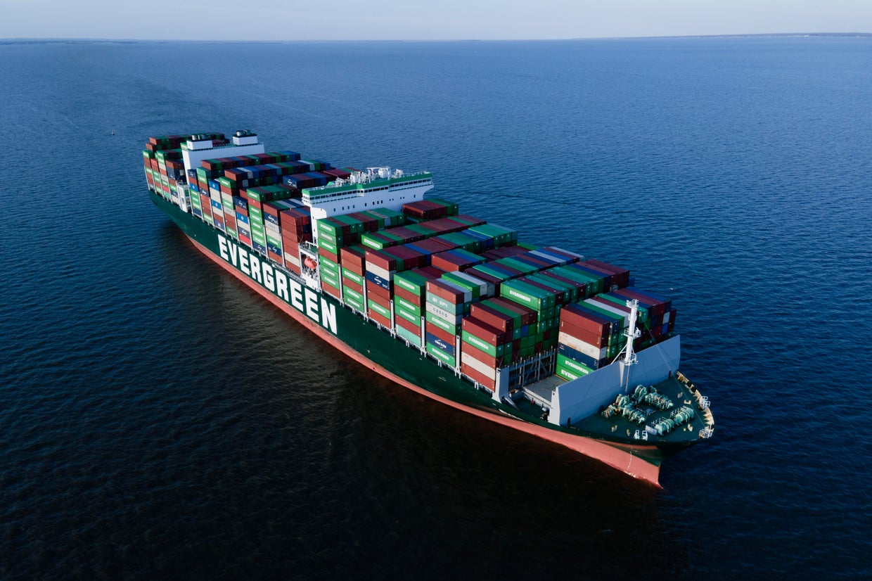 Another Evergreen cargo ship runs aground nearly one year after Suez ...